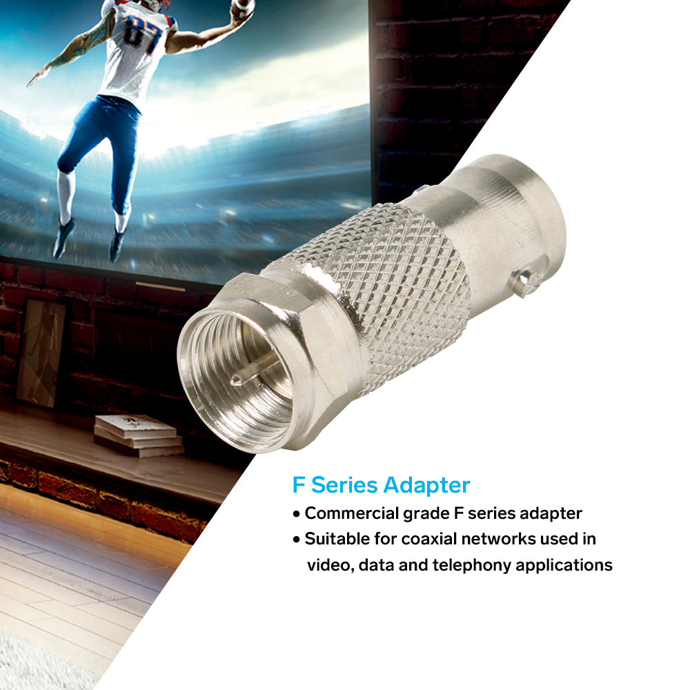 UNIT PRICE $0.3 BUNDLE OF 45030 Steren BNC Jack to F Plug Coax Adapter