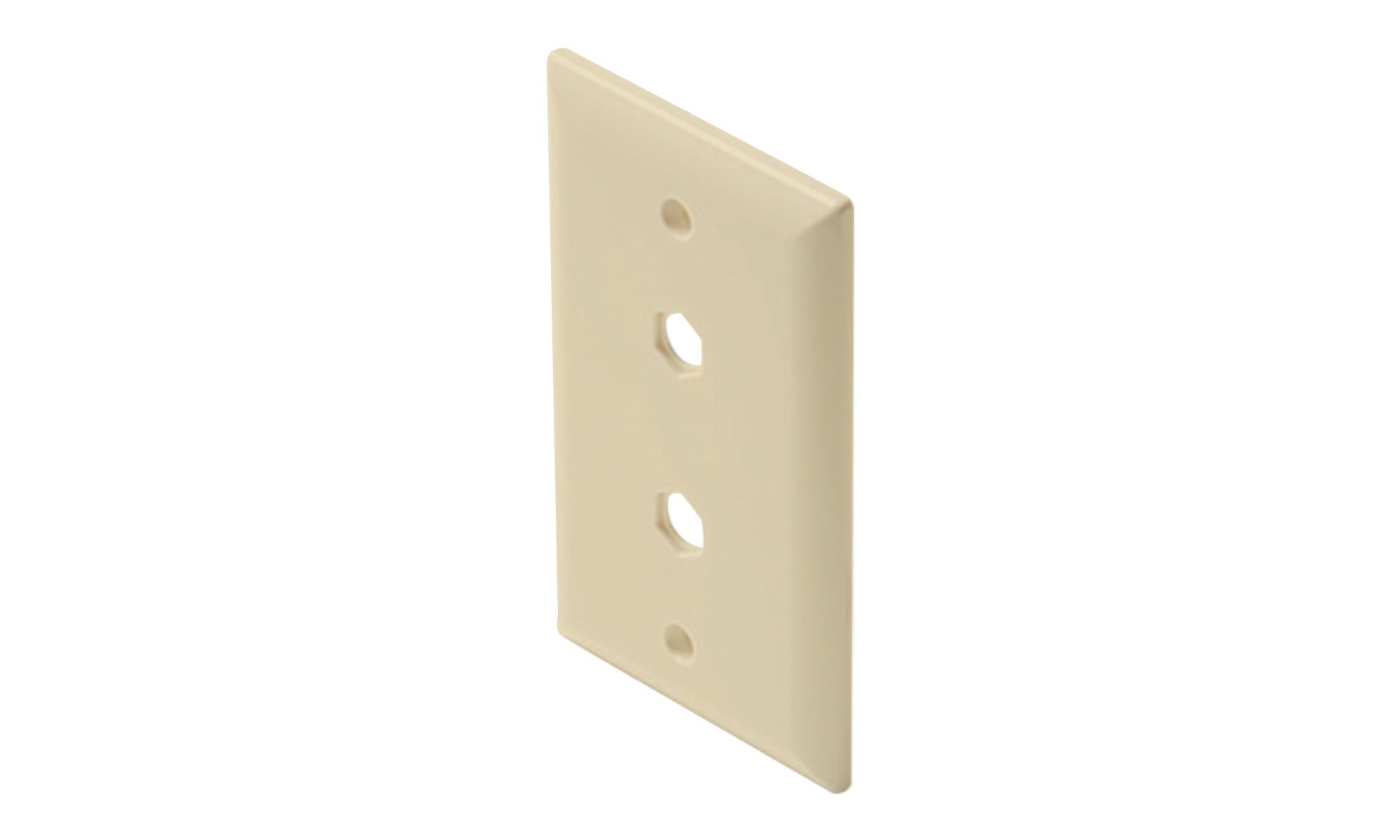 Steren TV Wall Plate 2-Hole Ivory - Modular Design, Durable ABS Plastic ...