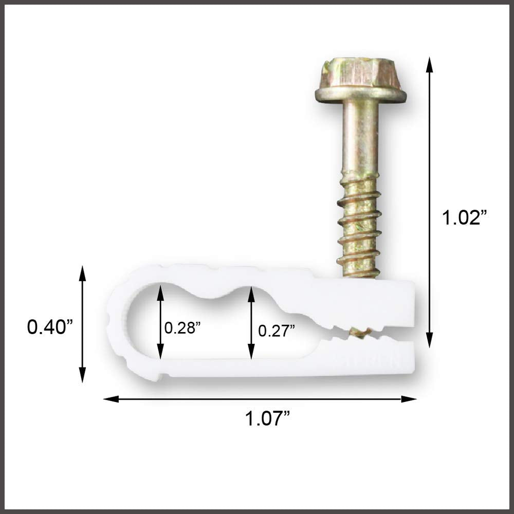 STEREN Coaxial Cable Clips - Cable Holder - Wire Clips - Siding Clips ...