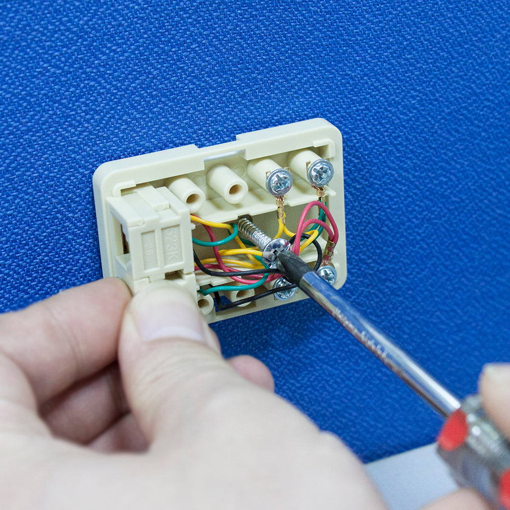 Steren High-Impact ABS Plastic 2-Line 4C Modular Telephone Surface Jack ...