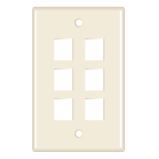 Enhance your telephone setup with Steren's High-Impact 6-Cavity Almond ...