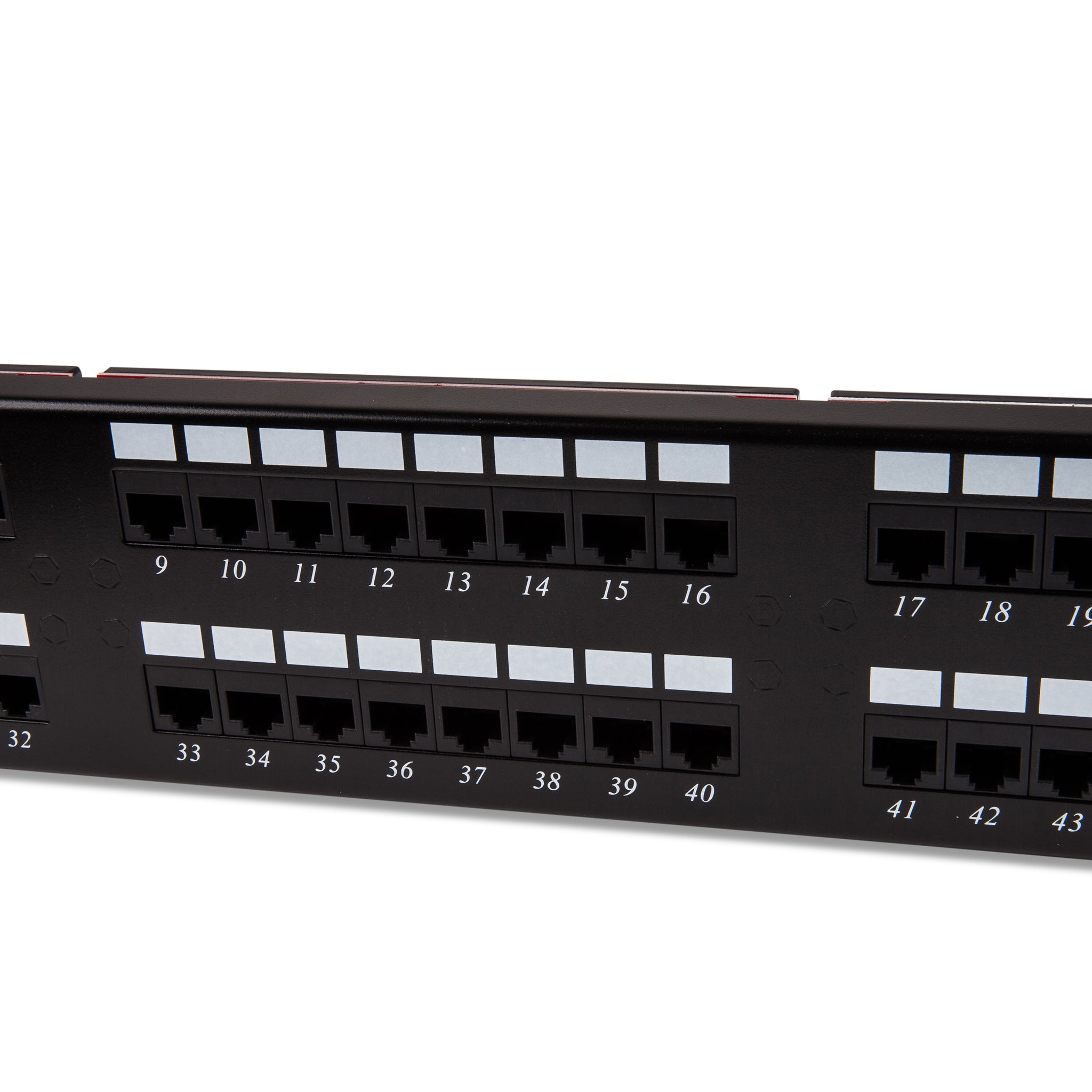 Steren 48-Port Cat6 Gigabit Patch Panel – Rack Mount, 350MHz, UL Liste