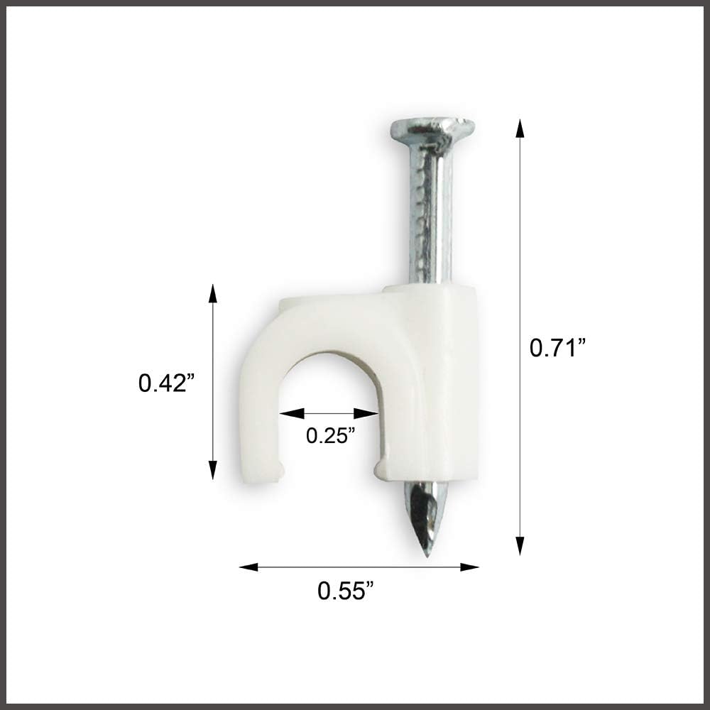 Organize your Cables with Steren Single RG6 Nail-in Cable Mounting Clip ...