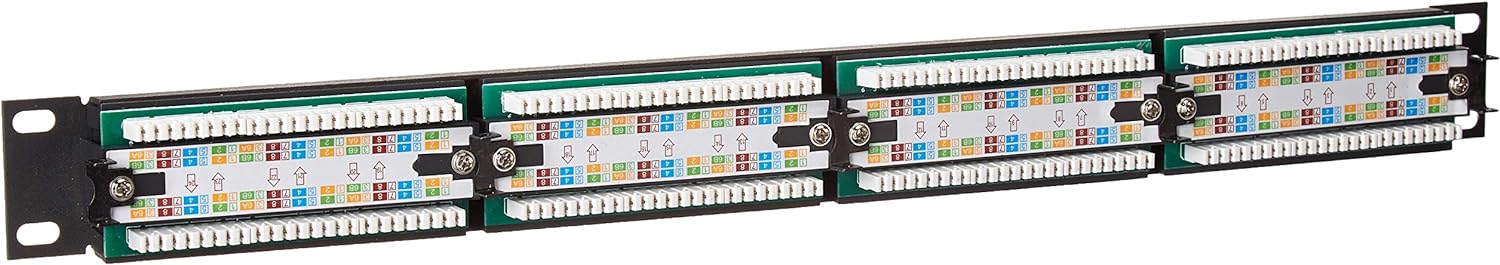 Steren 24-Port Cat5e Loaded Patch Panel - UL Verified and Listed