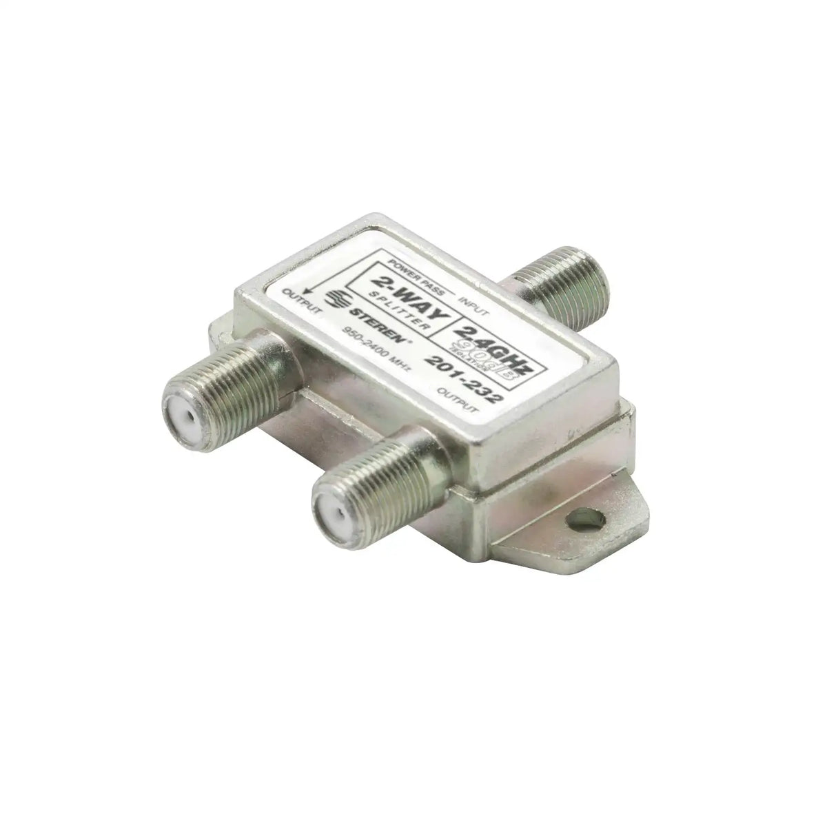 Steren 2-Way Coaxial Splitter 2.4GHz 90dB High-Frequency Signal Distri