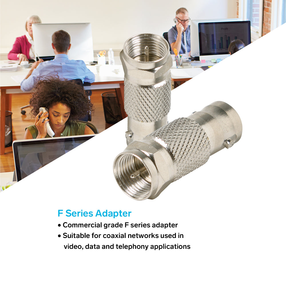 Steren BNC Jack to F Plug Coax Adapter