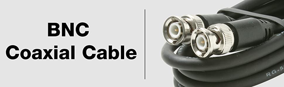 Steren 6ft BNC-BNC RG58 Cable - Premium Coaxial Cable for CCTV, Camera