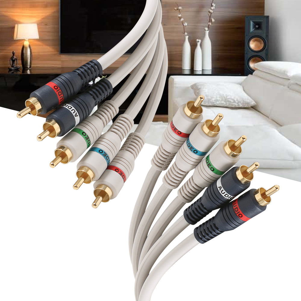 Upgrade your home theater experience now with Steren's 12ft 5-RCA ...