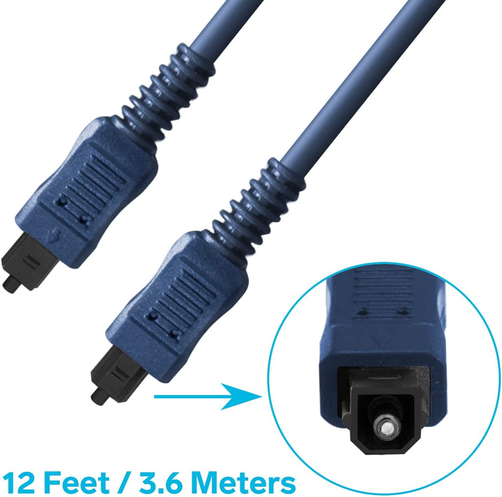 STEREN TOSLINK Digital Audio Cable - 12ft Length - Crystal Clear Sound ...