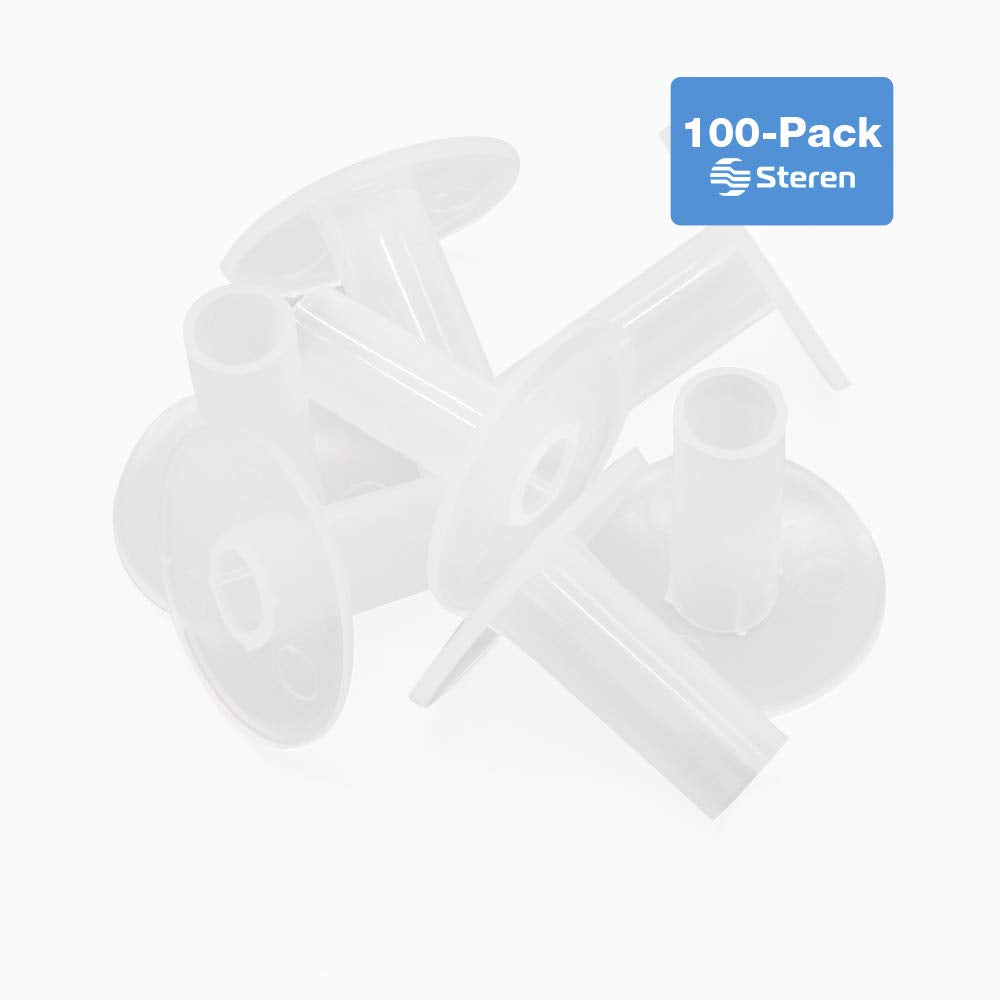 Steren RG6 Single Feed Through Bushings Clear - 100-Pack