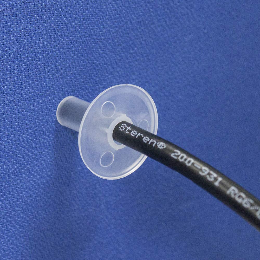 Steren RG6 Single Feed Through Bushings Clear - 100-Pack