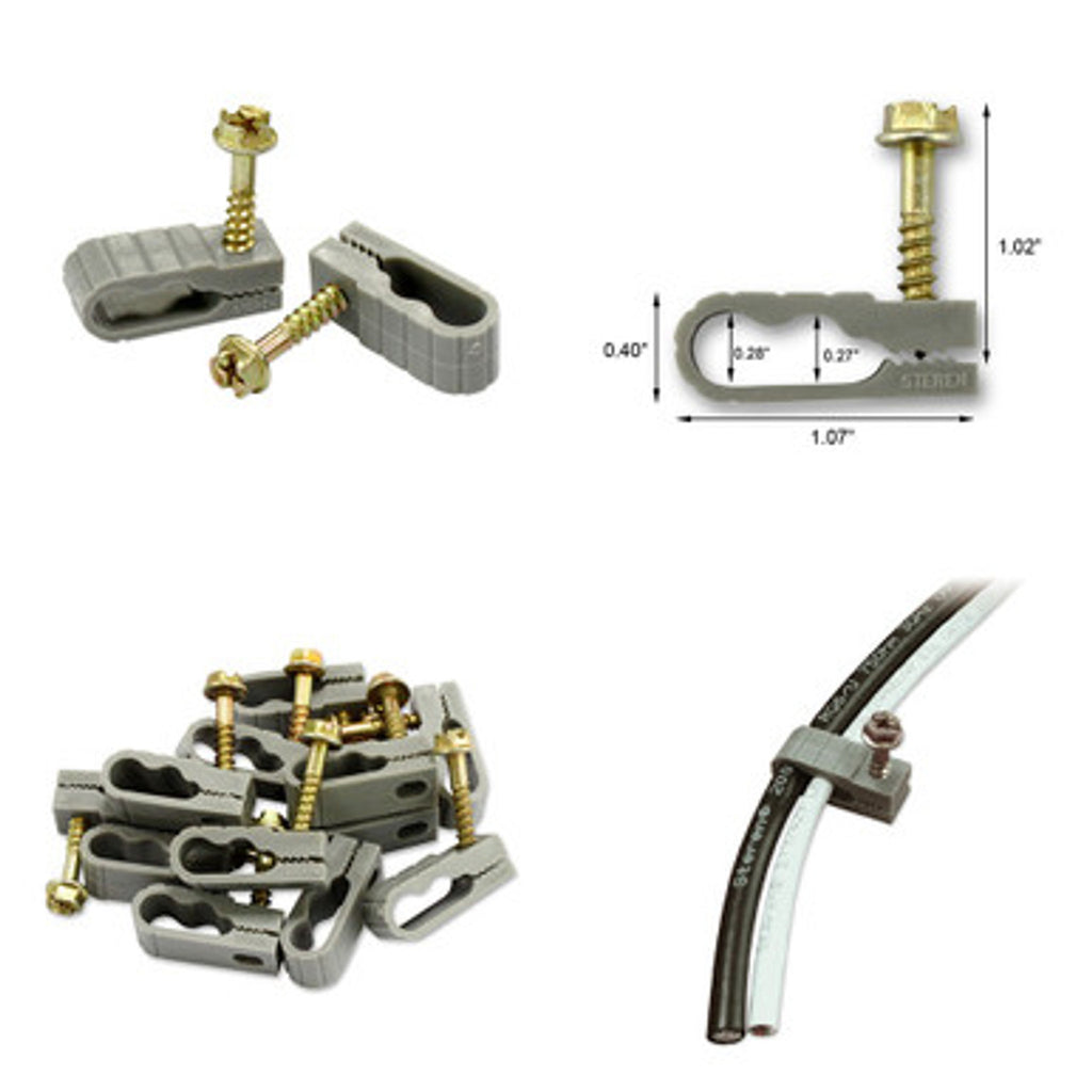 Coaxial cable mounting clips store